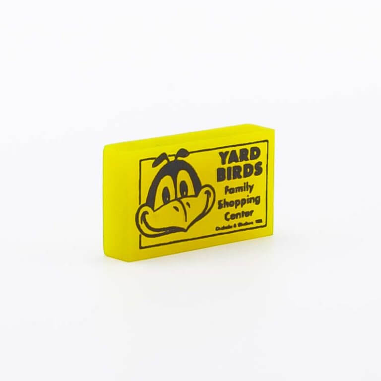 Yard Birds Yellow Eraser