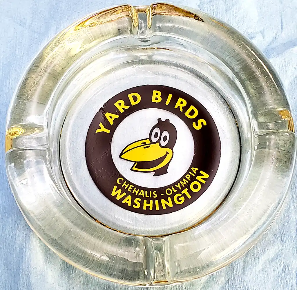 Glass Ashtray with Old Bird | Yard Birds History
